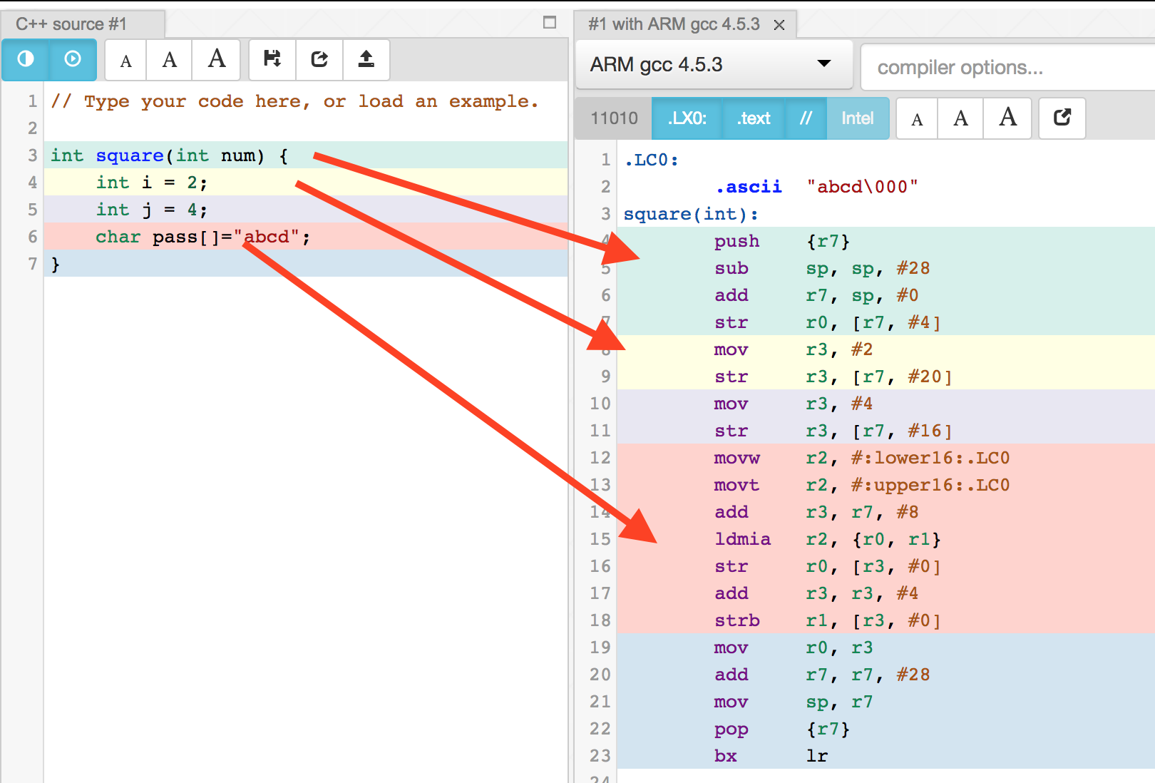 Interaktywny kompilator - idealny do nauki ASM na x86/MIPS/ARM...