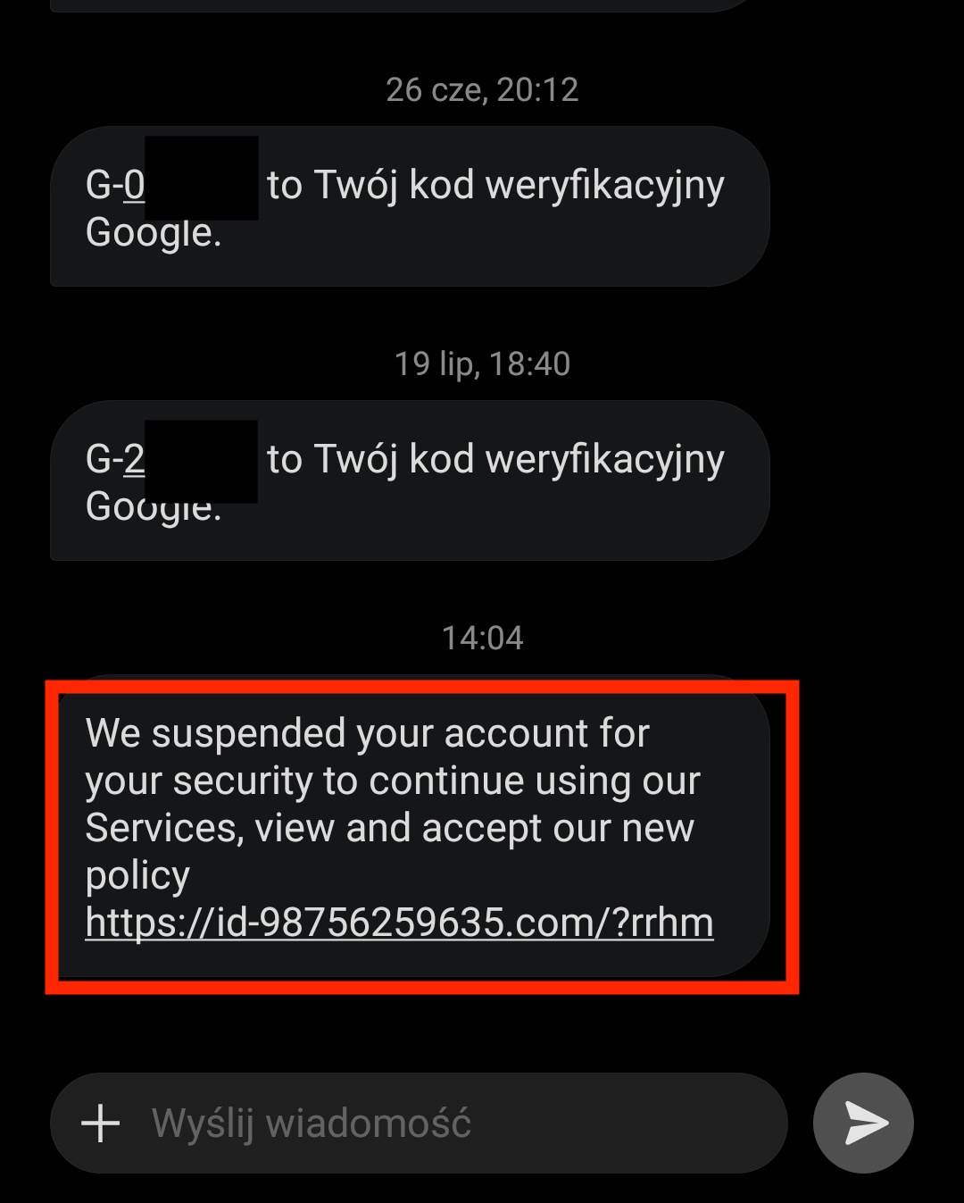 Właściciele kont Google/Gmail - uwaga na SMSy perfekcyjnie podszywające ...
